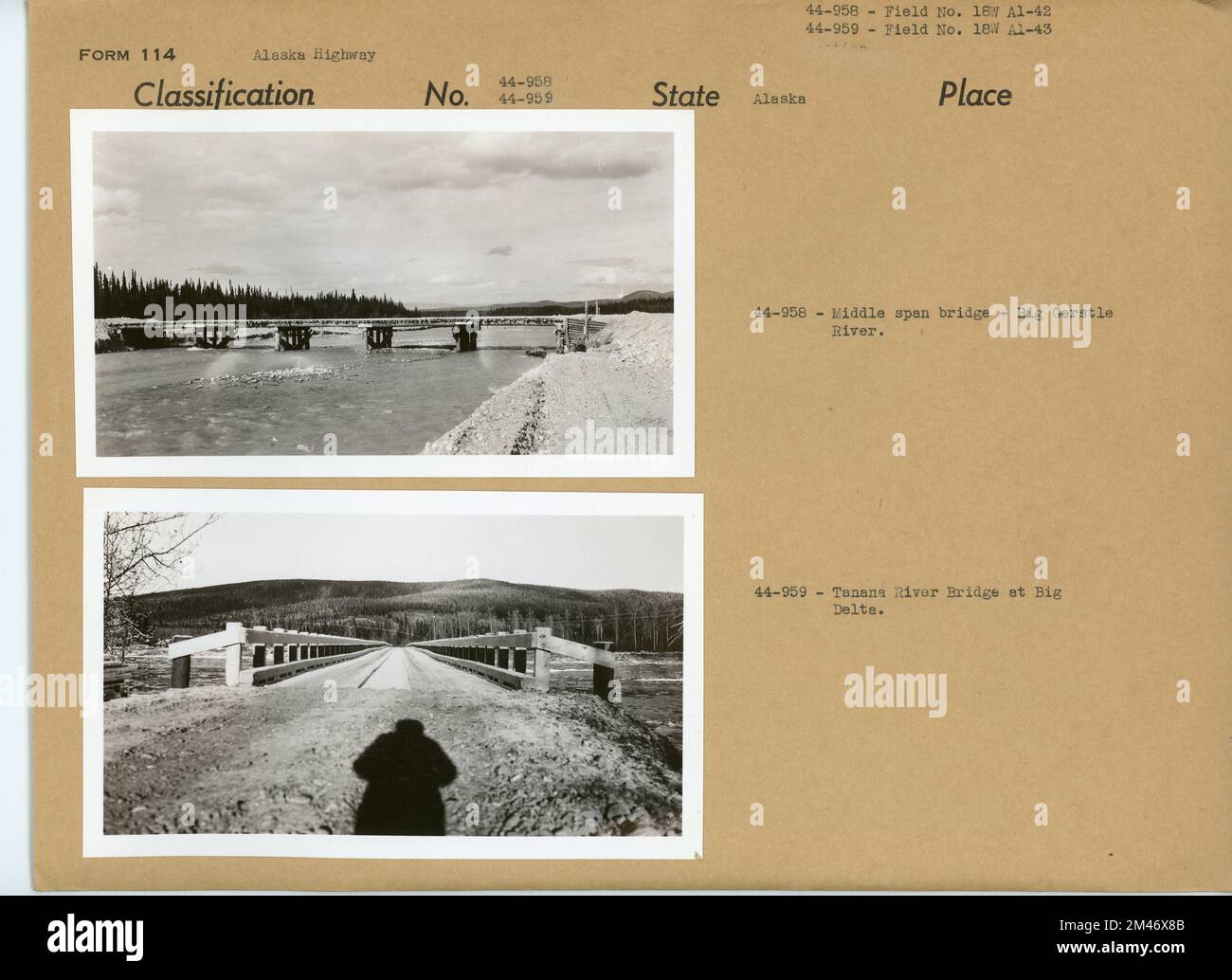 Middle span bridge, Big Gerstle River; Tanana River Bridge at Big Delta ...