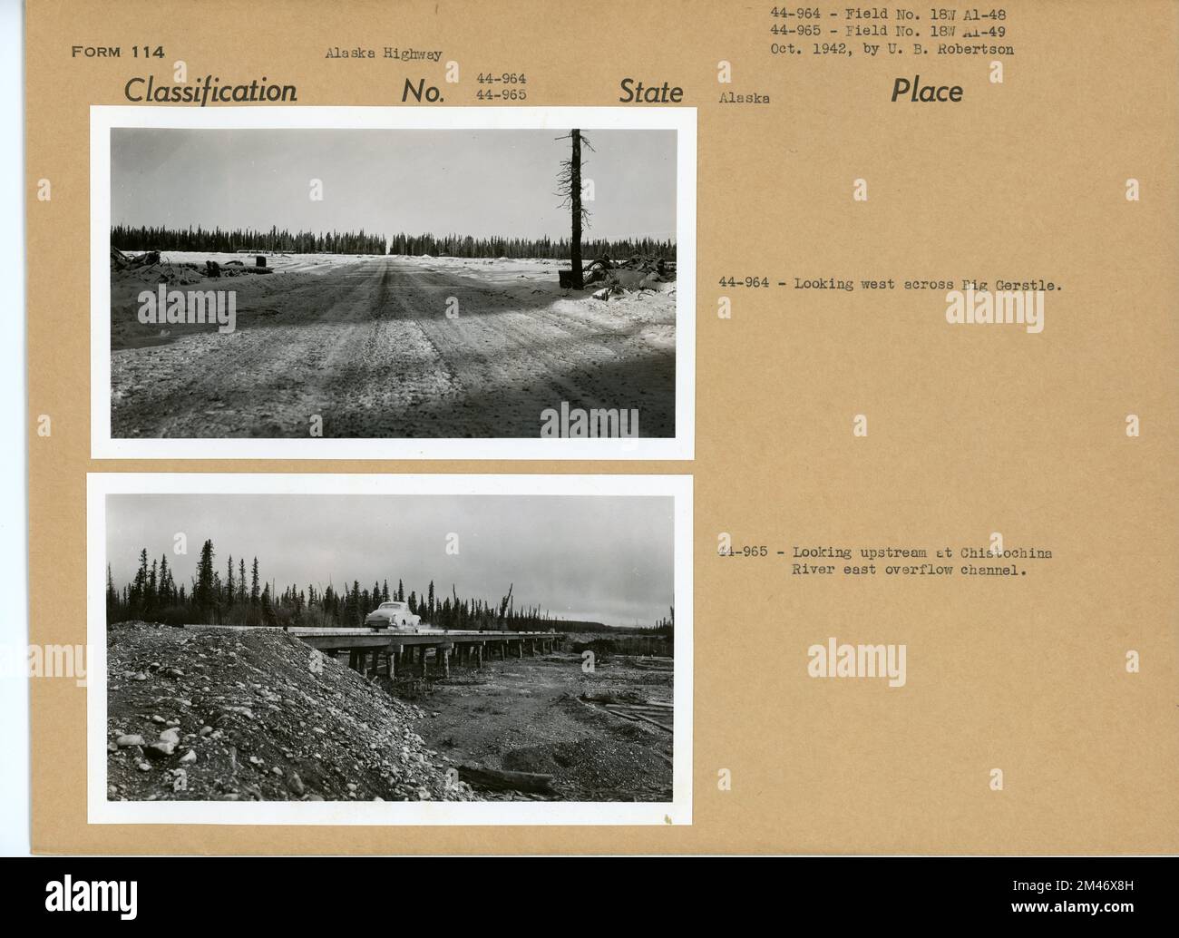 Looking west across Big Gerstle; Looking upstream at Chistochina ...