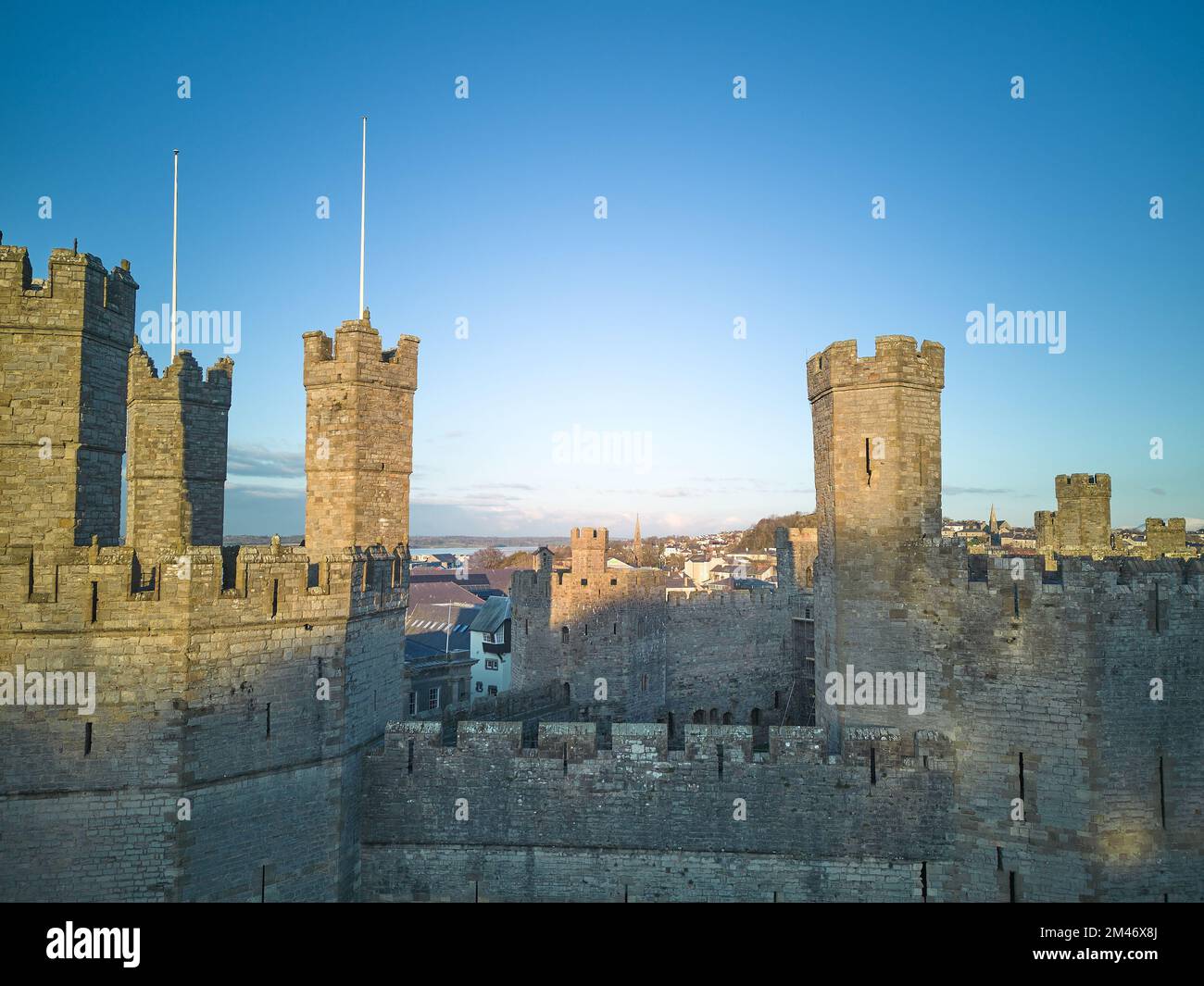 The medieval fortress castle and palace built by king Edward I of ...