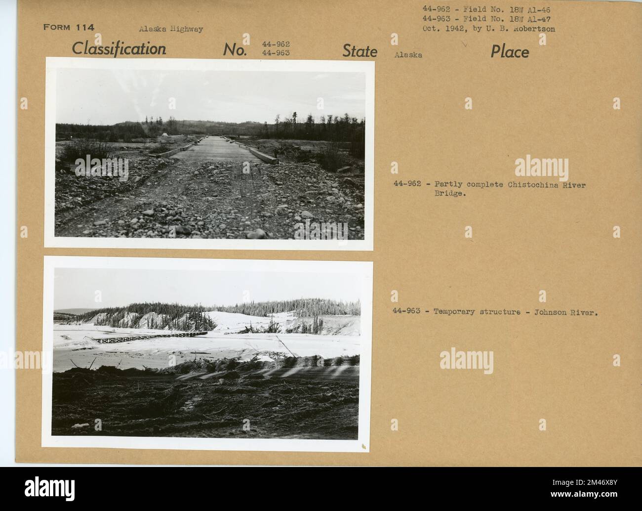 Partly complete Chistochina Bridge; Temporary Structure. Original ...