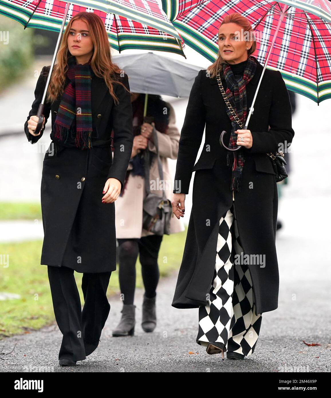 Gabby Logan (right) with daughter Lois Maya Logan at Melrose Parish ...