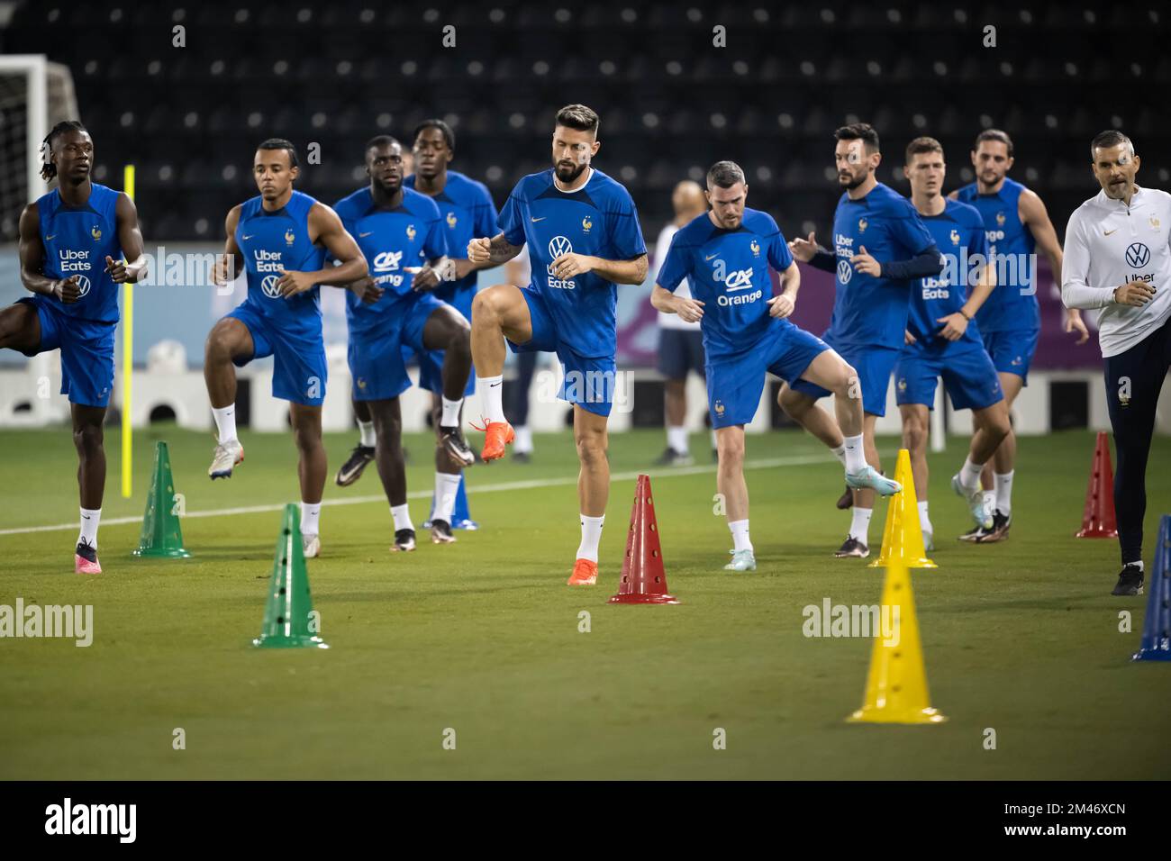 The France national football team had a training before the FIFA World ...