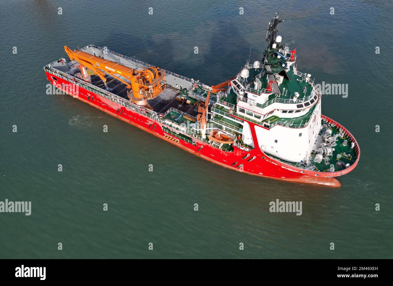 YANTAI, CHINA - DECEMBER 18, 2022 - Dexu, an all-electric oil spill ...