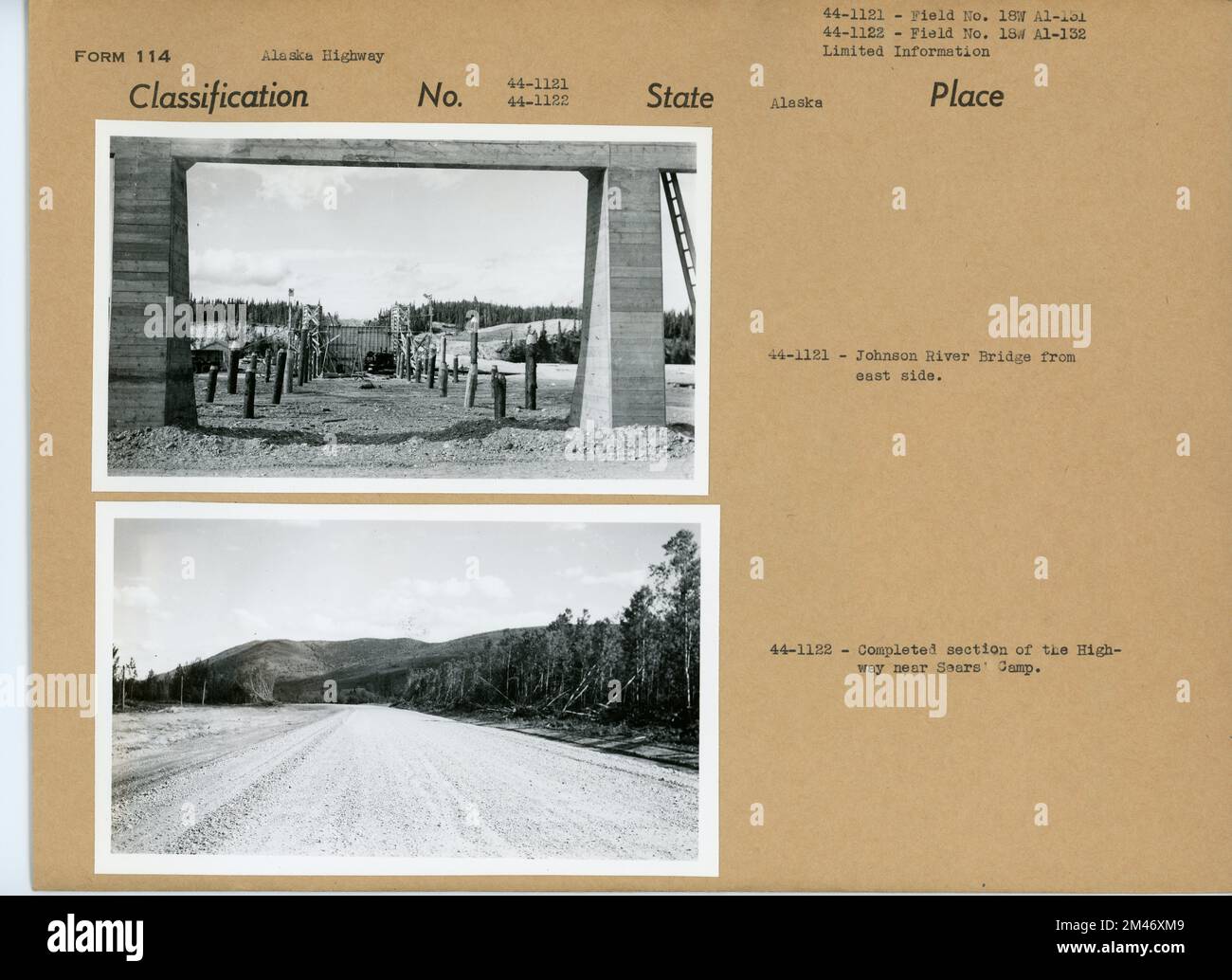 Johnson River Bridge; Completed section of the Highway. Original ...