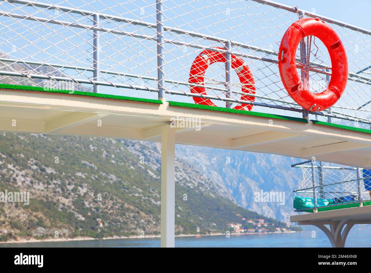 Lifebuoy on the ship deck . Life Saving Rings Lifebelt Stock Photo - Alamy