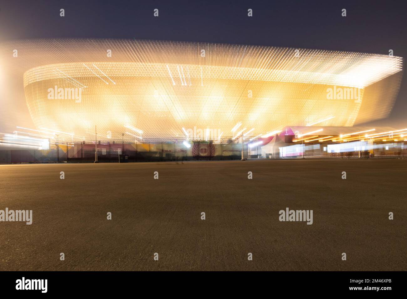 Lusail Stadium lighted up the day before the final of FIFA World Cup ...