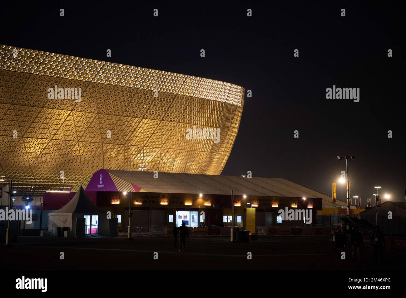 Lusail Stadium lighted up the day before the final of FIFA World Cup ...