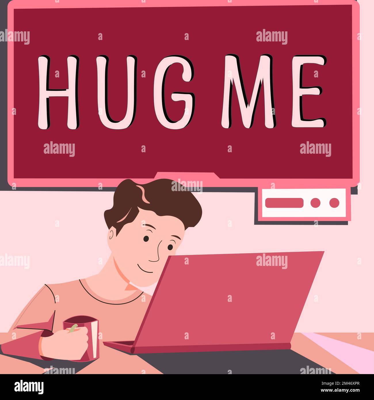 Writing displaying text Hug Me. Concept meaning asking someone to ...