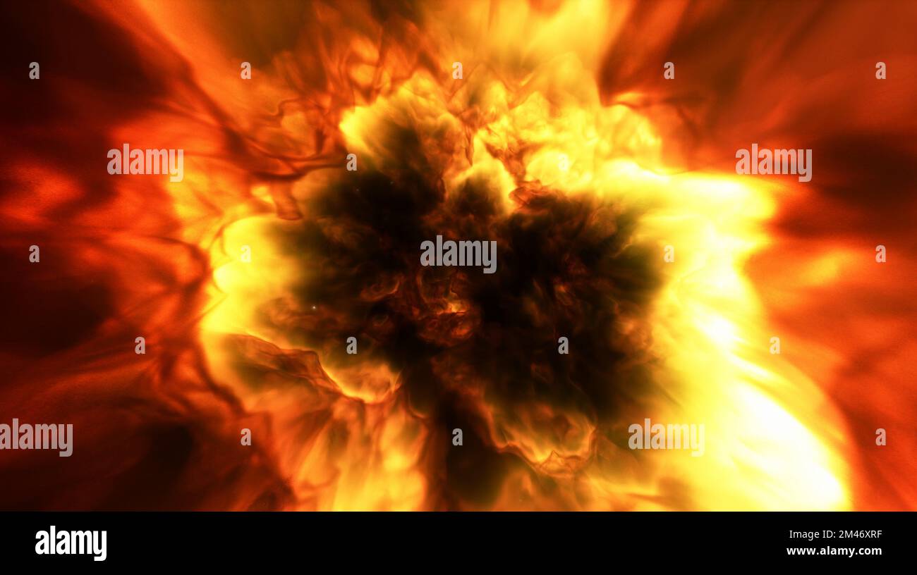 Cosmic nebula in space among stars and galaxies. Gas dust clouds nebula ...