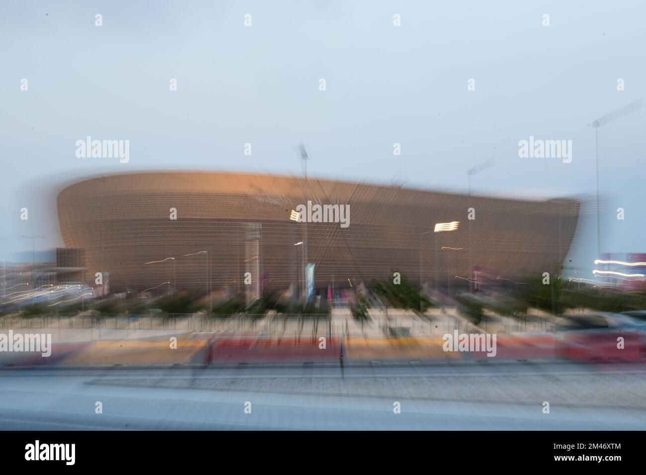 Lusail Stadium lighted up the day before the final of FIFA World Cup ...