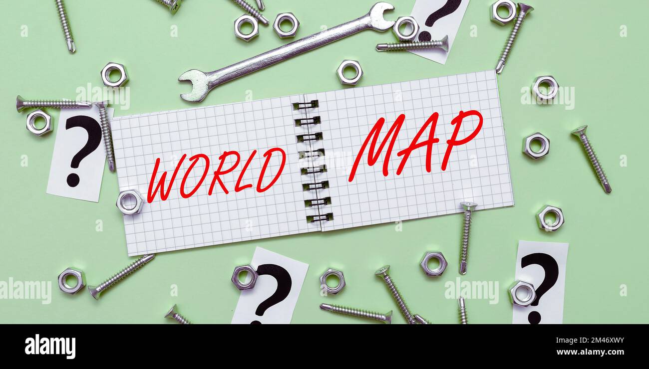 Text Caption Presenting World Map Concept Meaning A Diagrammatic Representation Of The Surface