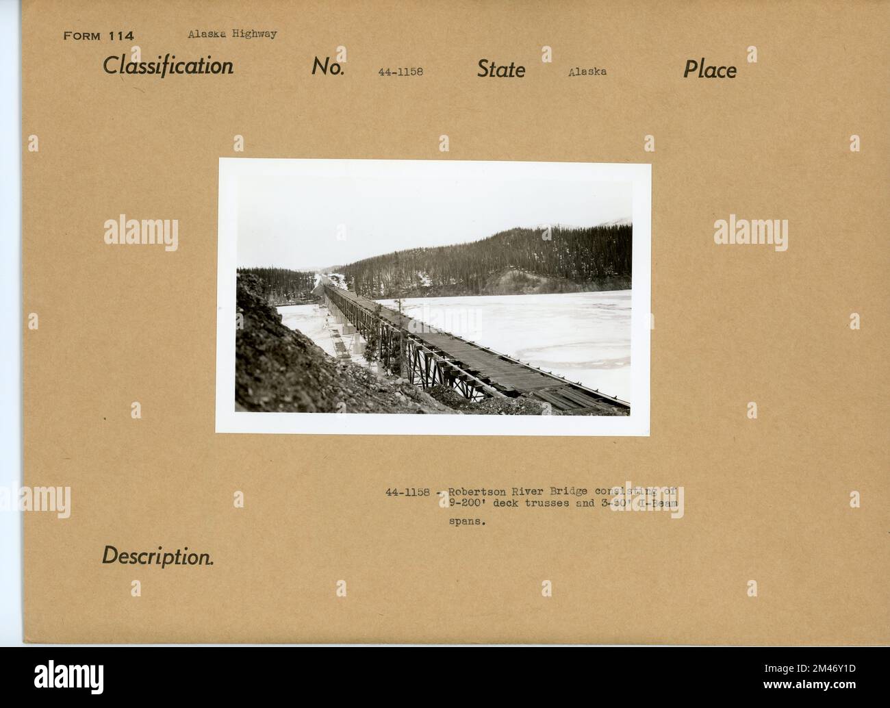 Robertson River Bridge consisting of 9-200' deck trusses and 3-50' I ...