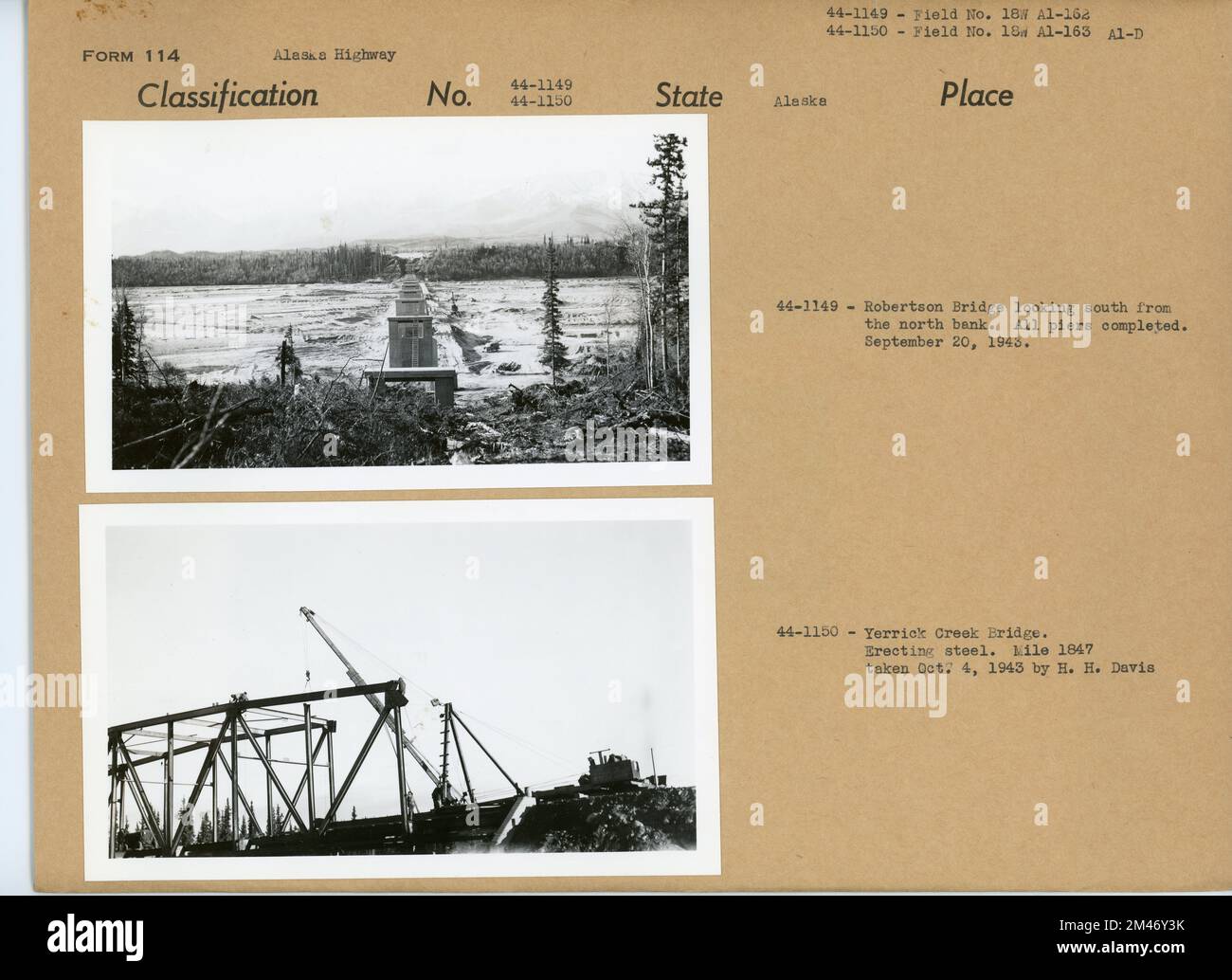 Robertson Bridge looking south; Yerrick Creek Bridge. Original caption ...