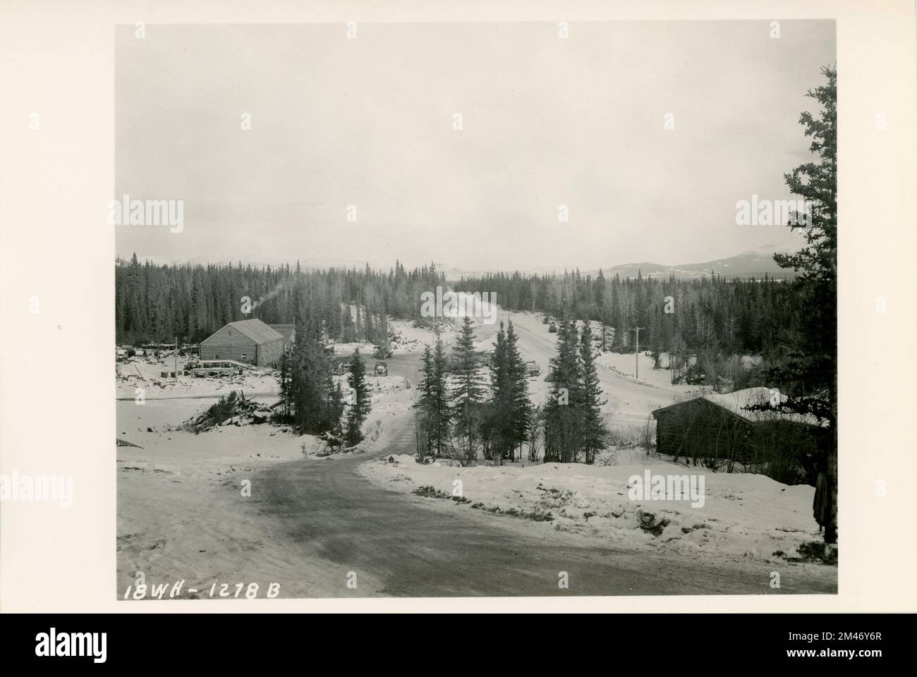 Showing the improved Army road at the Jussel Camp, Facing east camp ...