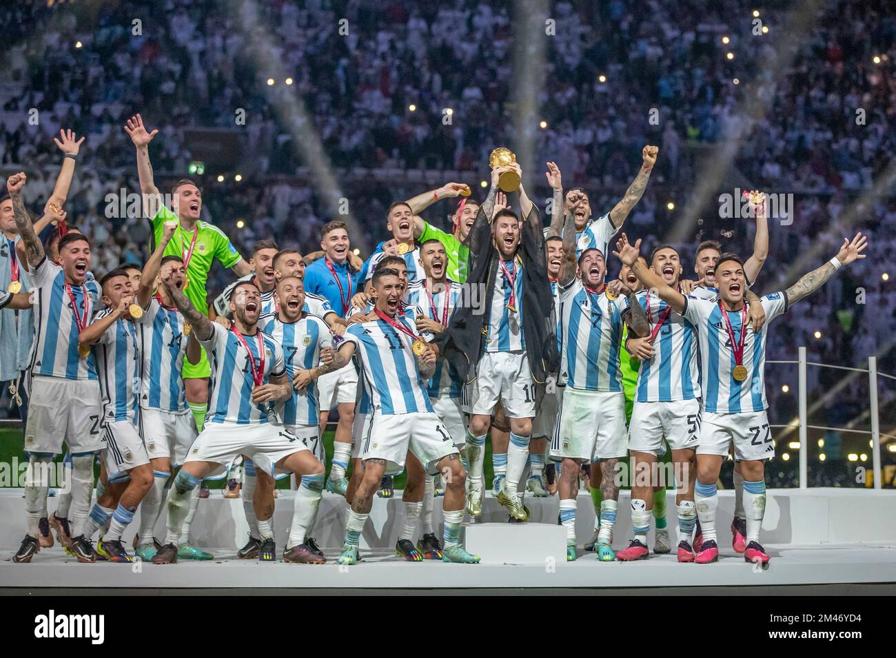 Lusail, Catar. 18th Dec, 2022. Argentina vs France Party, match valid ...