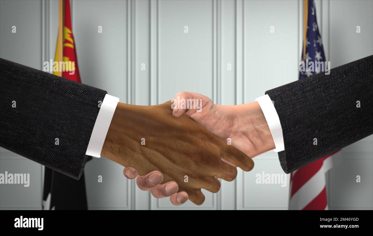 Papua New Guinea and USA Partnership Business Deal. National Government ...