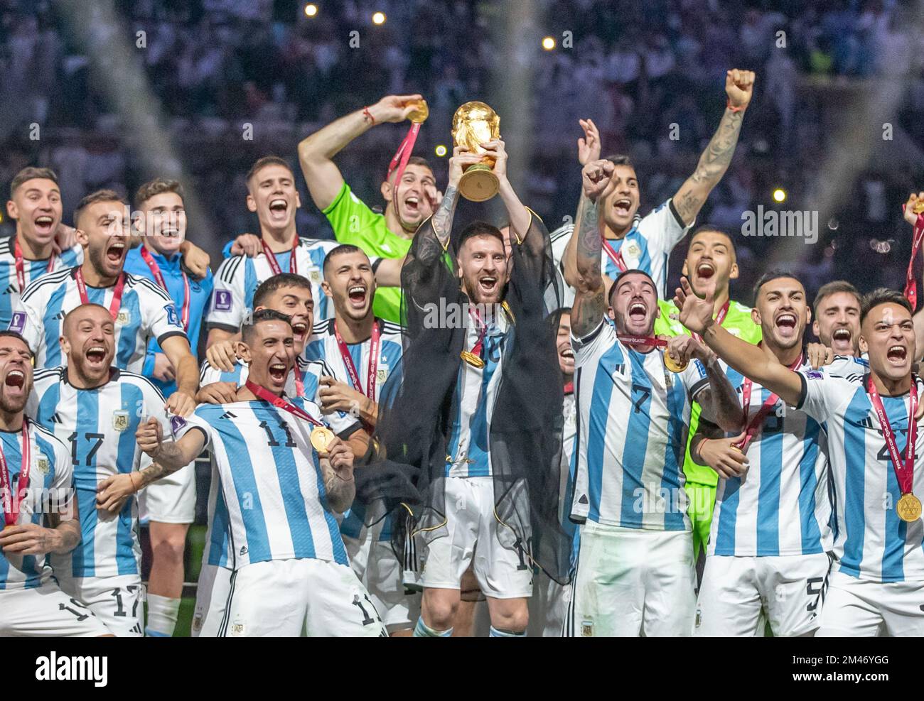 Lusail, Catar. 18th Dec, 2022. Argentina vs France Party, match valid ...