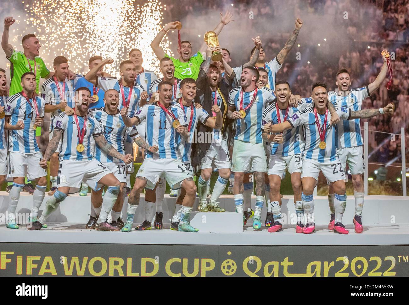 Lusail, Catar. 18th Dec, 2022. Argentina vs France Party, match valid ...