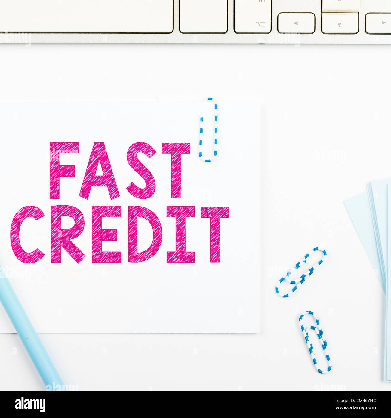 Sign displaying Fast Credit. Word Written on Apply for a fast personal ...