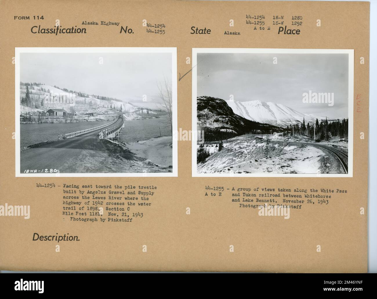 Facing east toward the pile trestle across the Lewes River; View taken ...