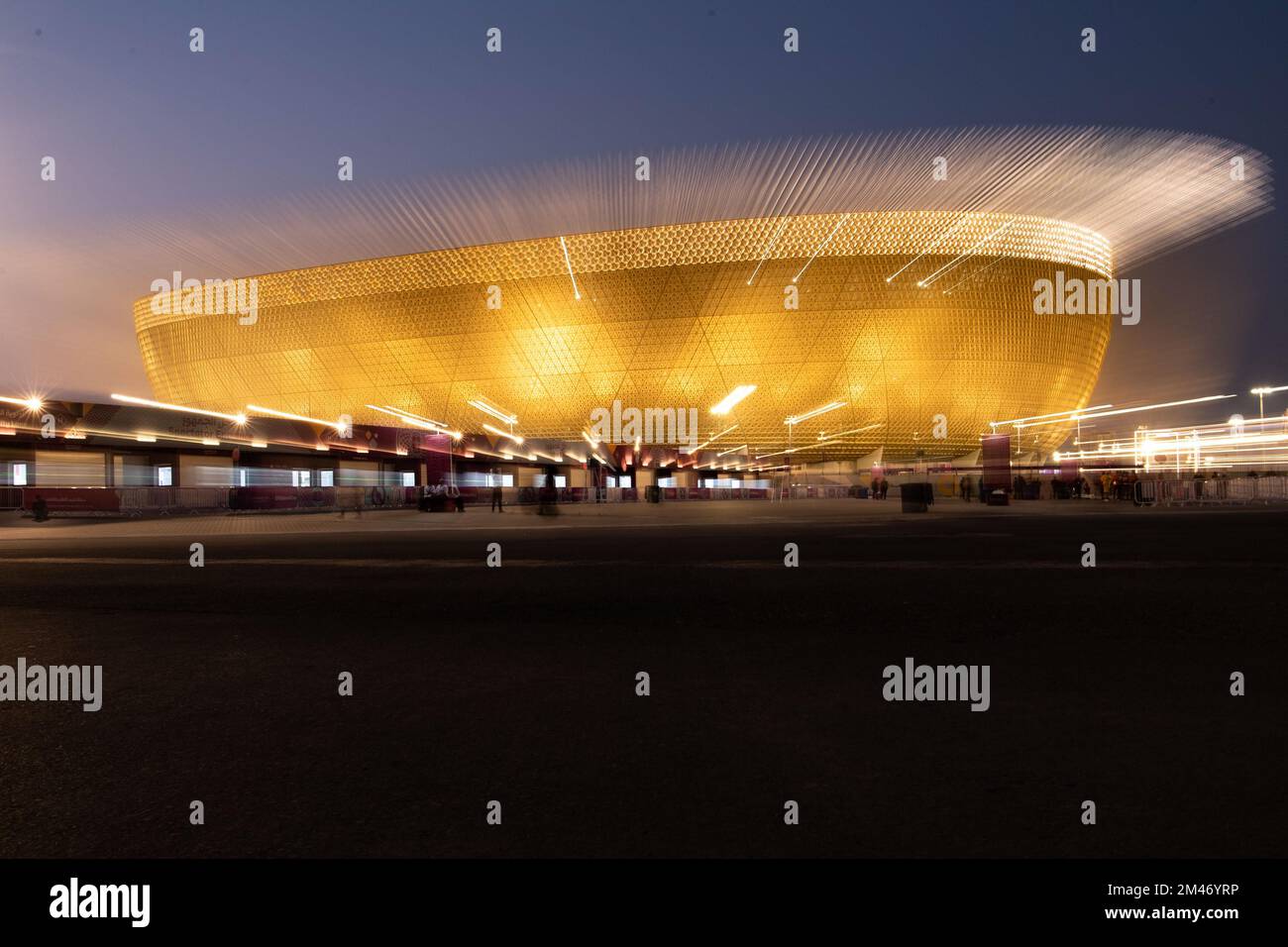 Lusail Stadium lighted up the day before the final of FIFA World Cup ...