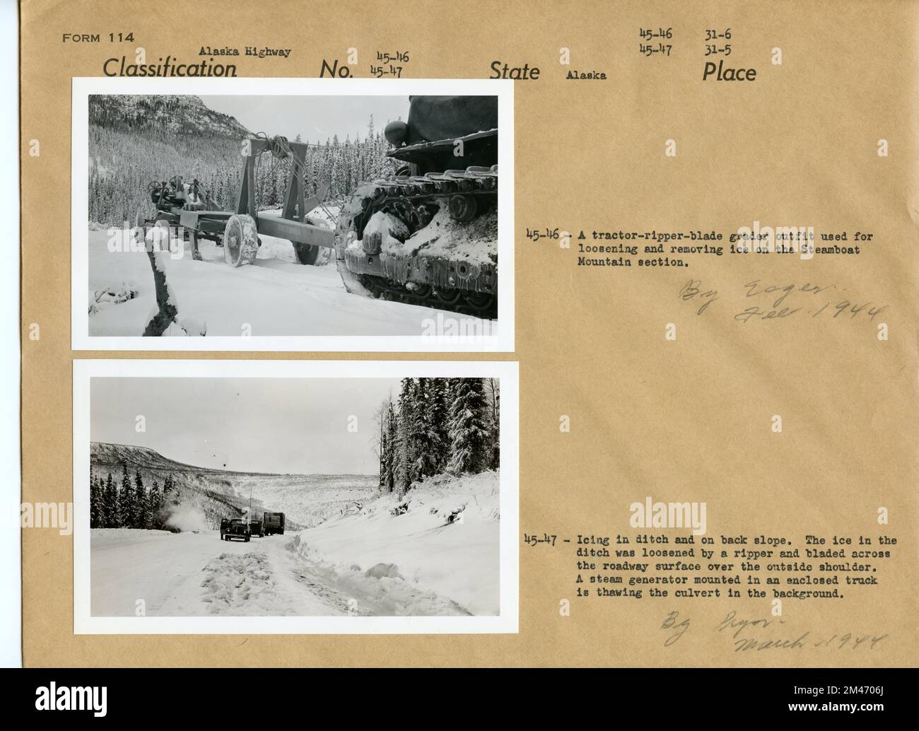 Ice Removal Equipment. Original caption: 45-46: A tractor-ripper-Blade ...