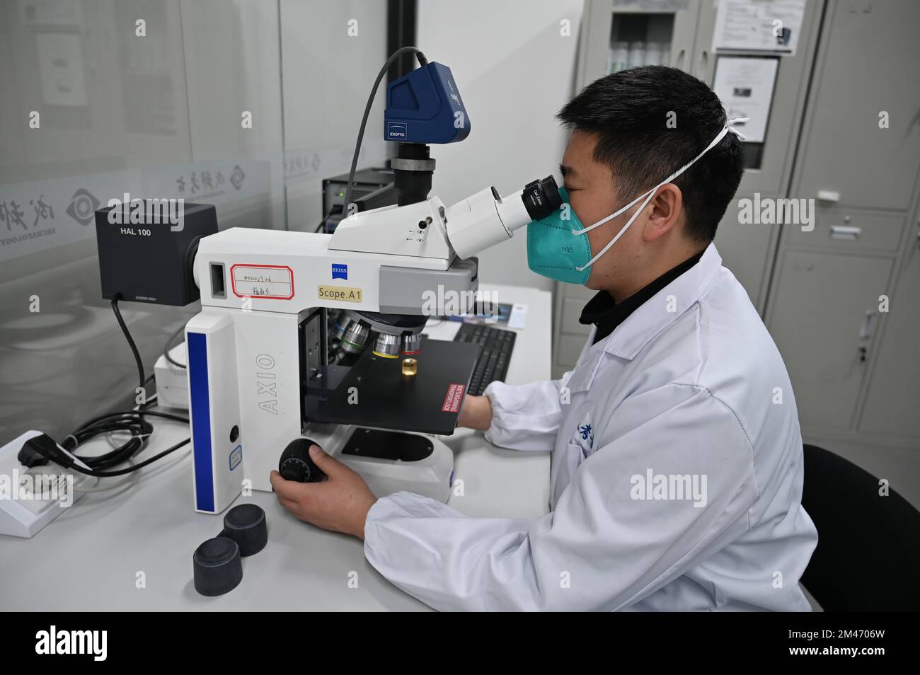 **CHINESE MAINLAND, HONG KONG, MACAU AND TAIWAN OUT** An archaeologist ...