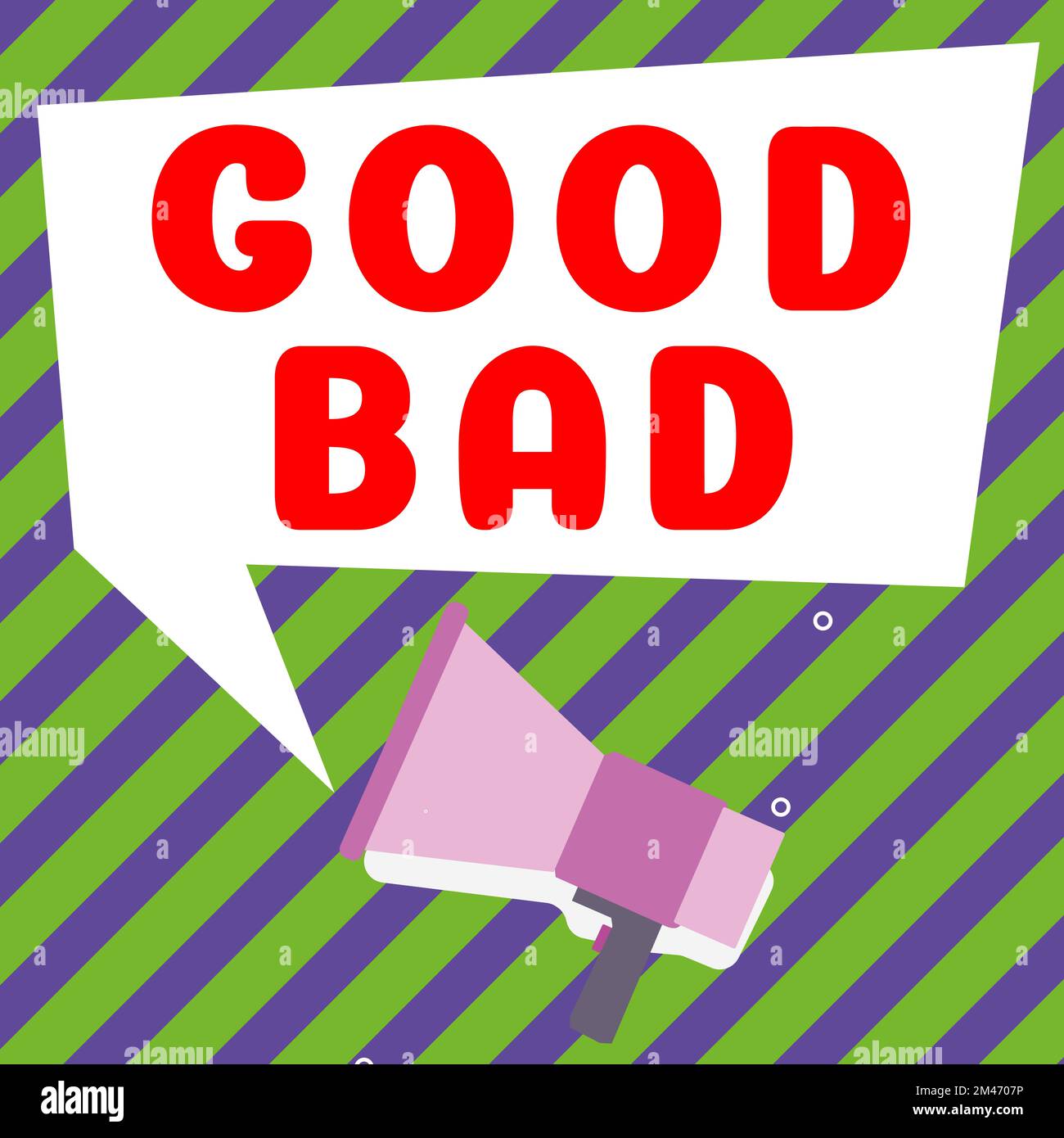 Inspiration showing sign Good Bad. Business idea to seem to be going to ...