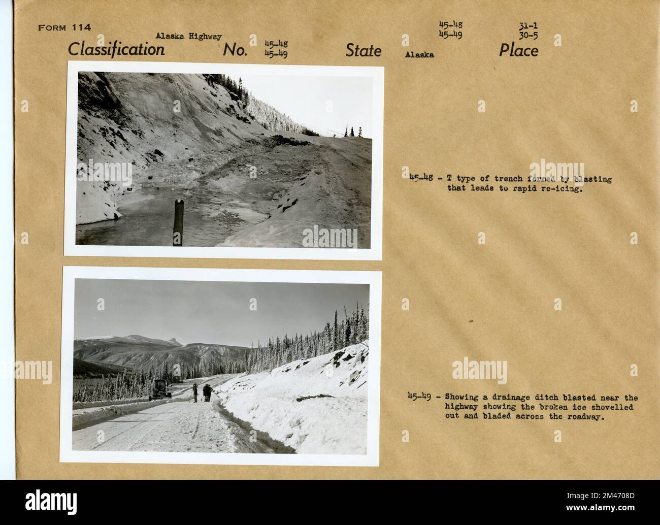 Trenches and Drainage Ditch. Original caption: 45-48: T type of trench ...