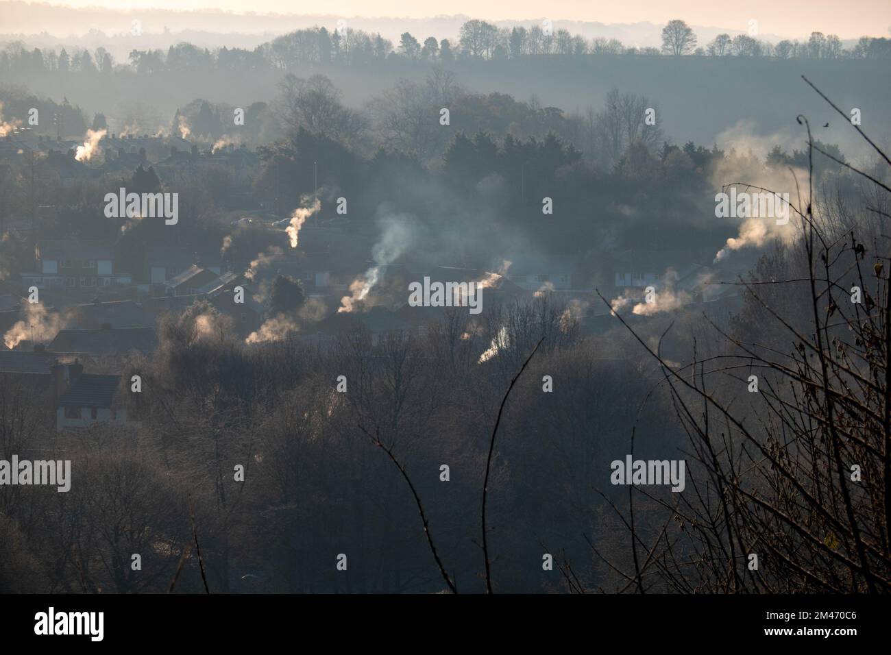 Steam from Gas boilers, UK Stock Photo - Alamy
