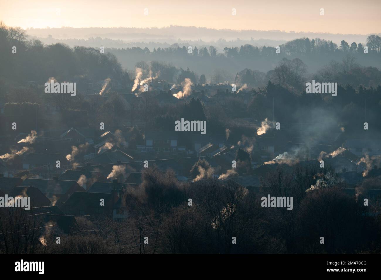 Steam from Gas boilers, UK Stock Photo - Alamy