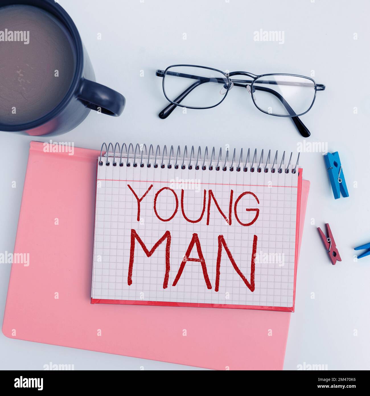Writing displaying text Young Man. Word Written on a man who is not far ...