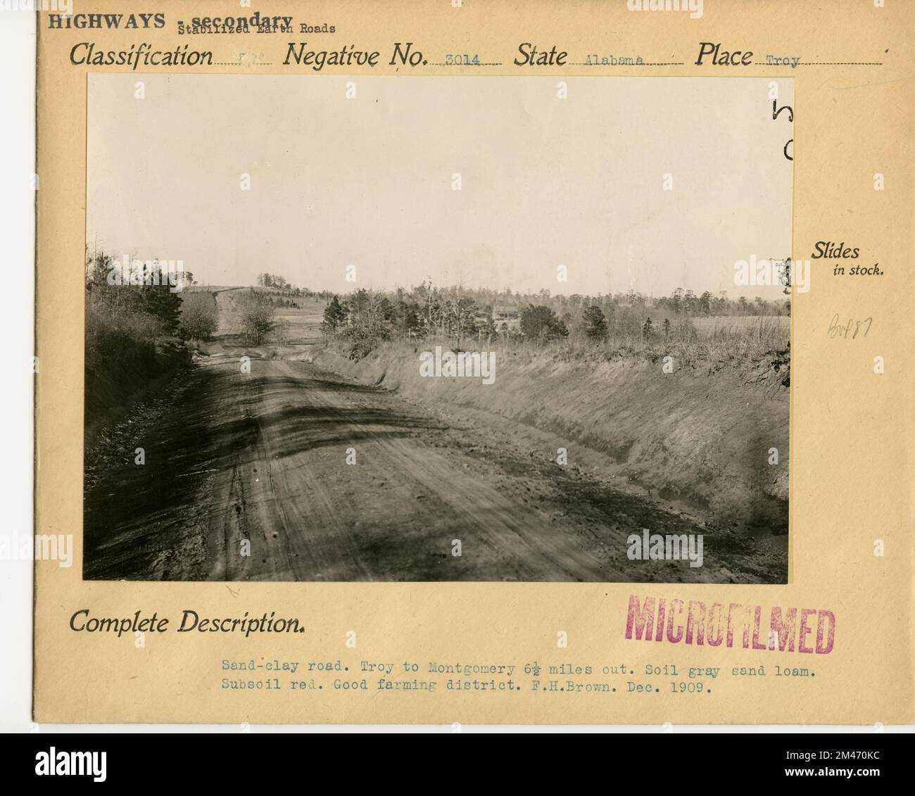 Sand- Clay Road Between Troy and Montgomery. Original caption: Sand ...