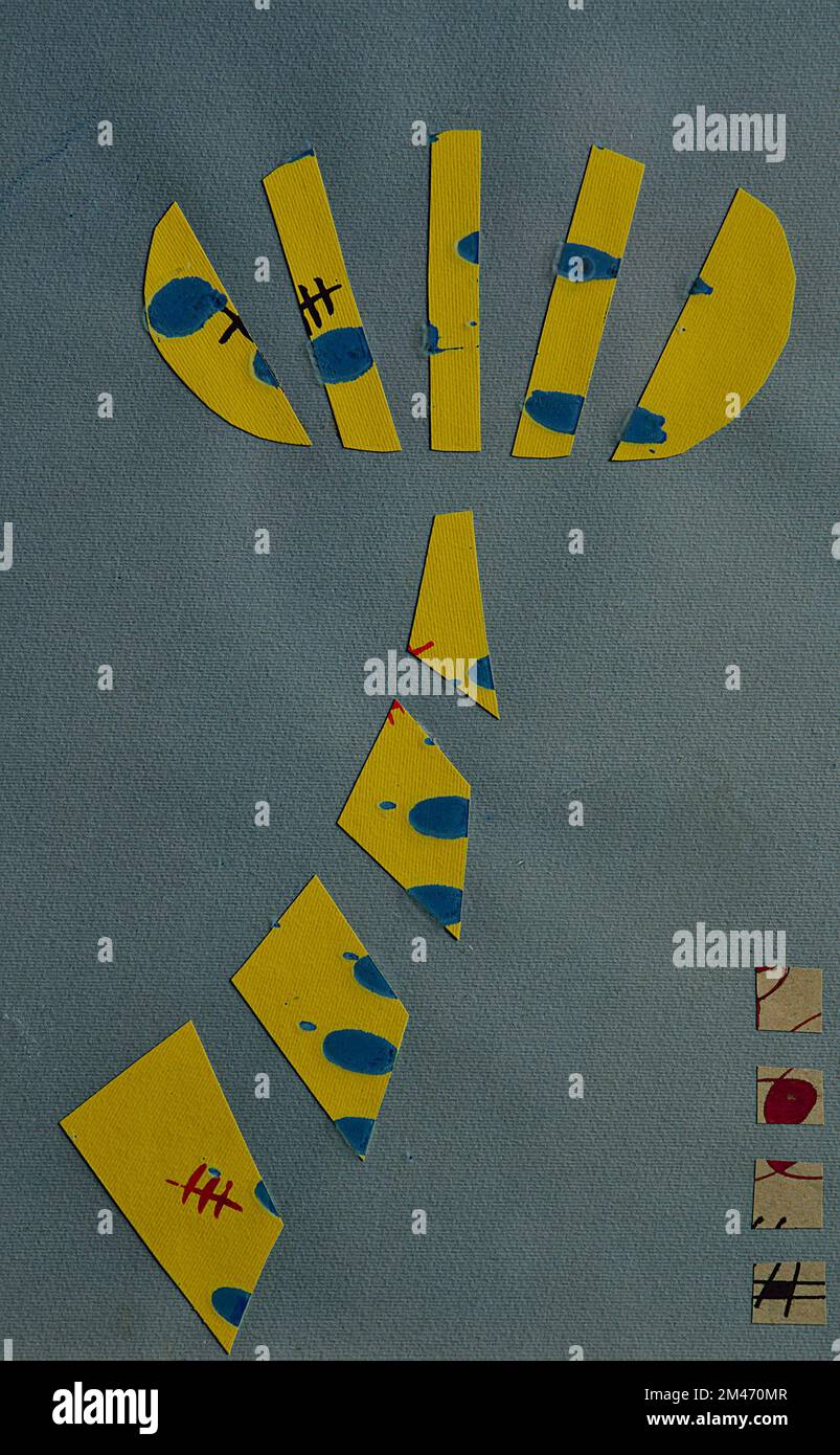 artistic composition made with paper Stock Photo - Alamy