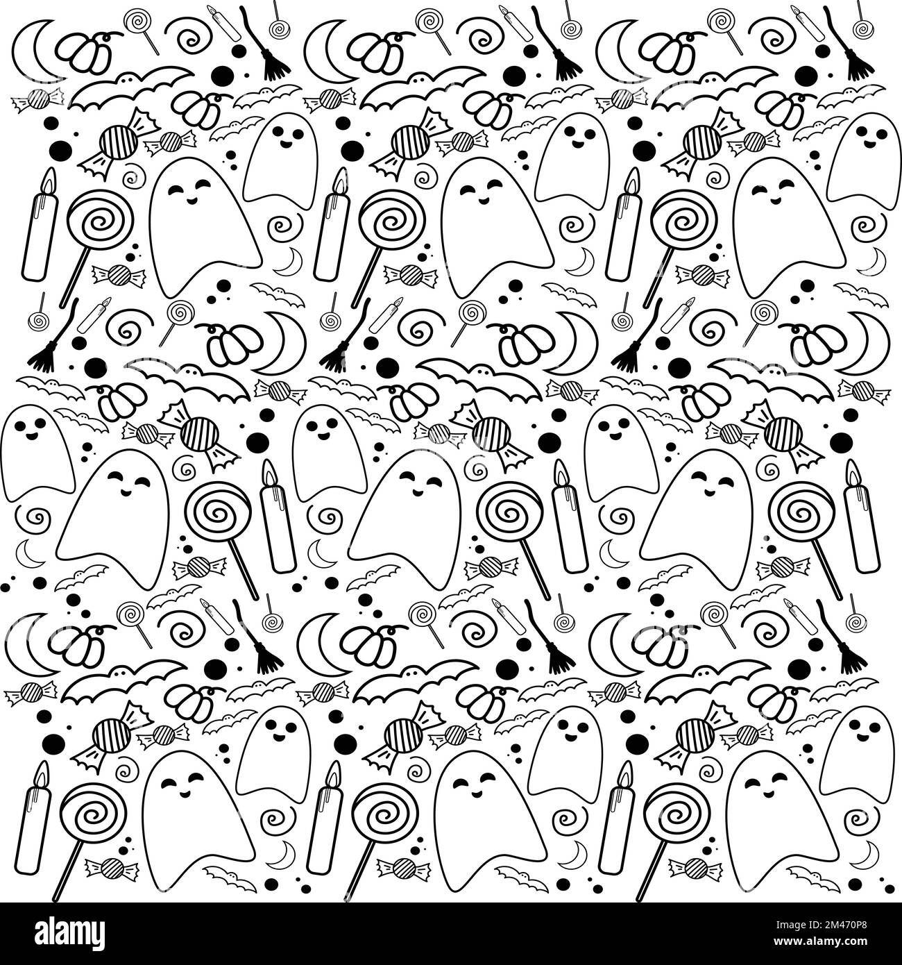 Cute halloween pattern hi-res stock photography and images - Alamy