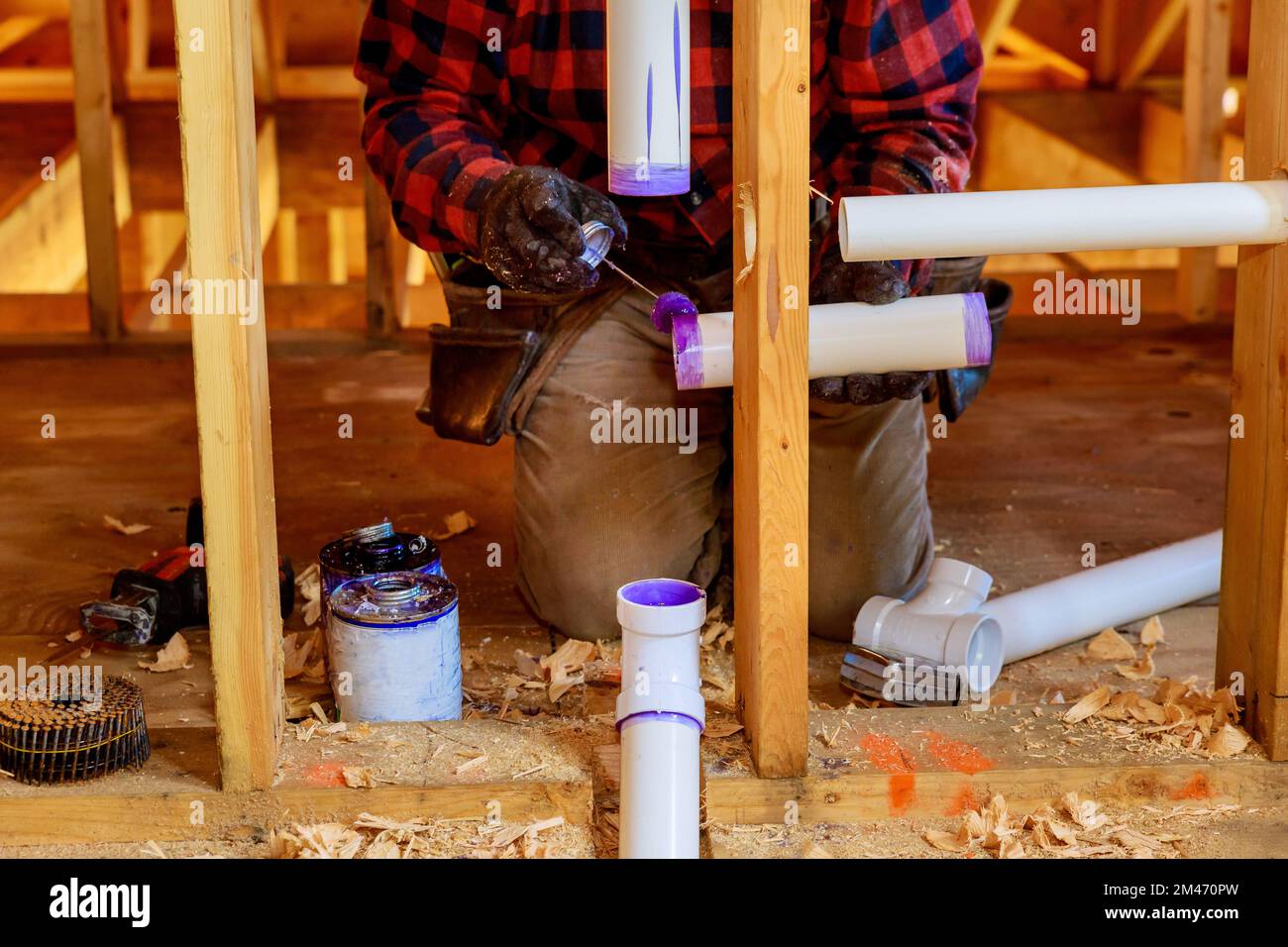 Installing pvc hi-res stock photography and images - Alamy