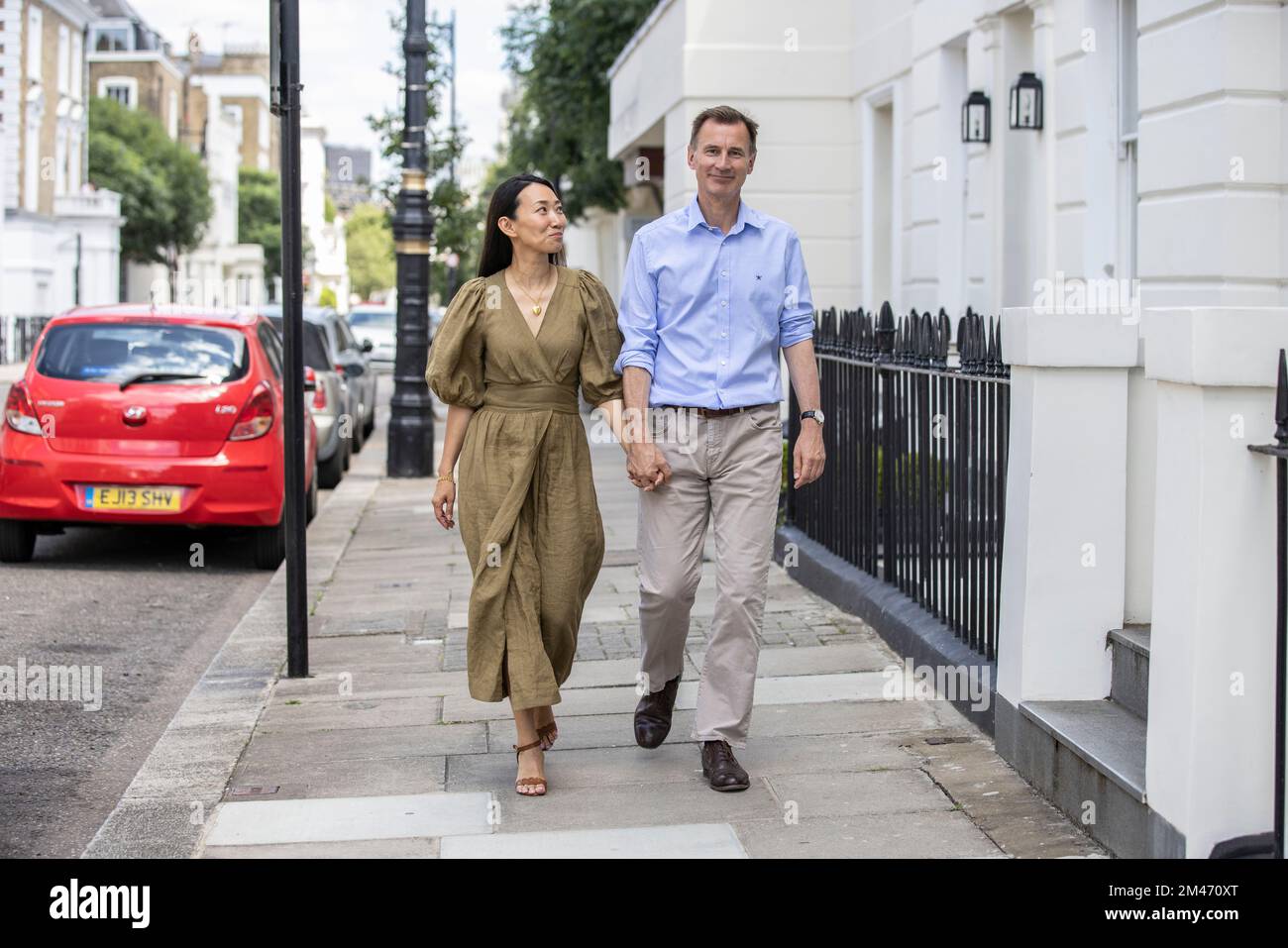 Jeremy Hunt, Conservative MP and Chancellor of the Exchequer, with his ...