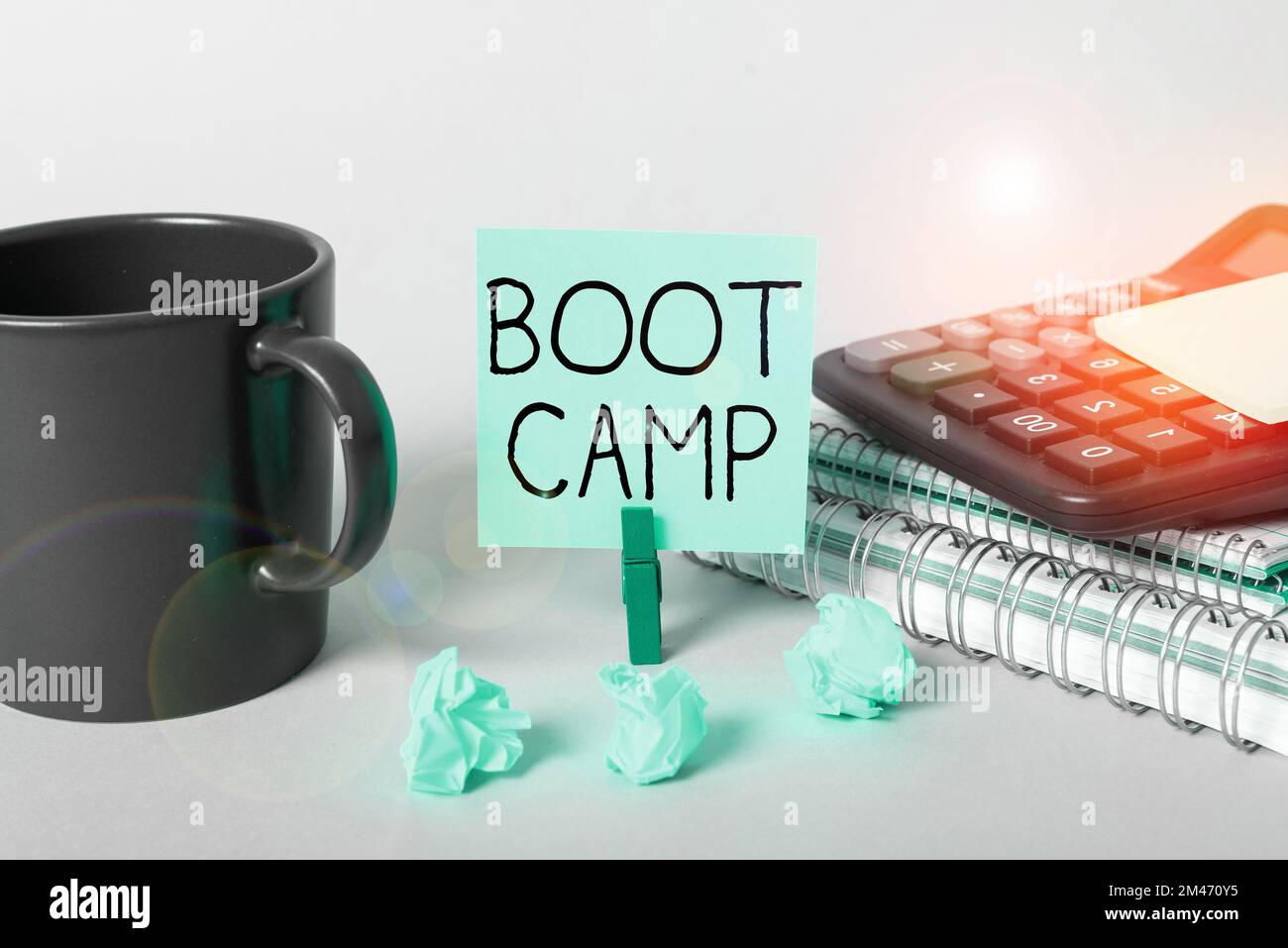 Sign displaying Boot Camp. Word for Military training camp for new ...