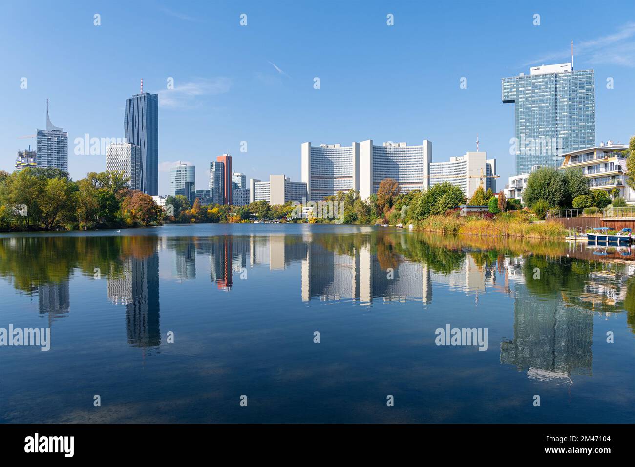 Kaiserwasser Park near Donau City in Vienna (Austria Stock Photo - Alamy