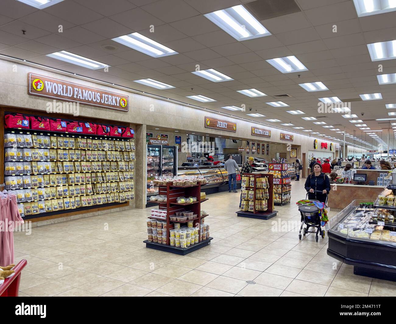 Texas City, TX, USA - December 18th 2022- Large selection of Beef Jerky ...