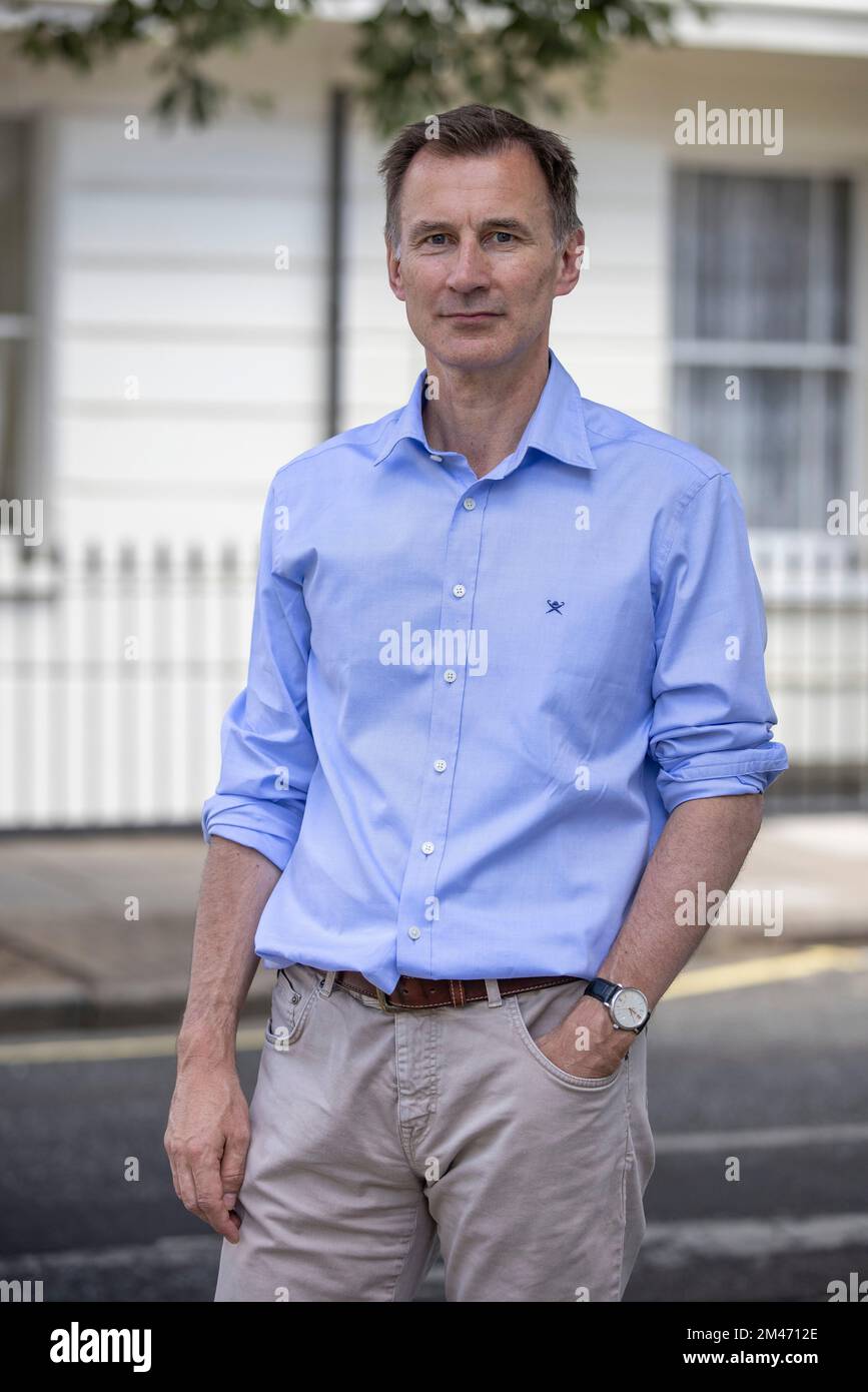 Jeremy Hunt, Conservative MP and Chancellor of the Exchequer, with his ...