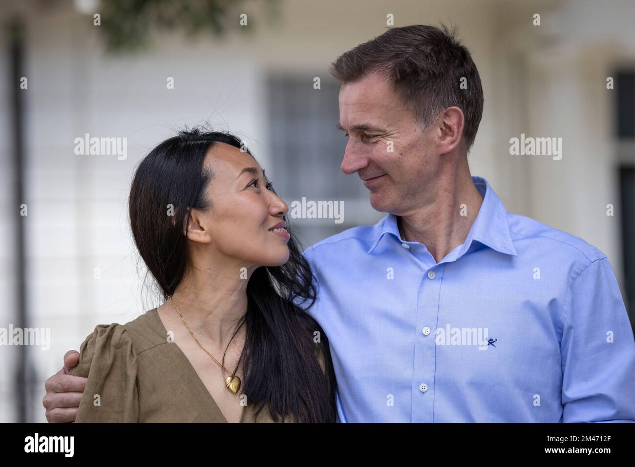 Jeremy Hunt, Conservative MP and Chancellor of the Exchequer, with his ...
