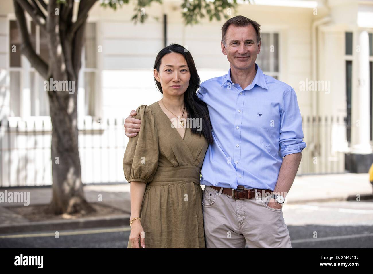 Jeremy Hunt, Conservative MP and Chancellor of the Exchequer, with his ...