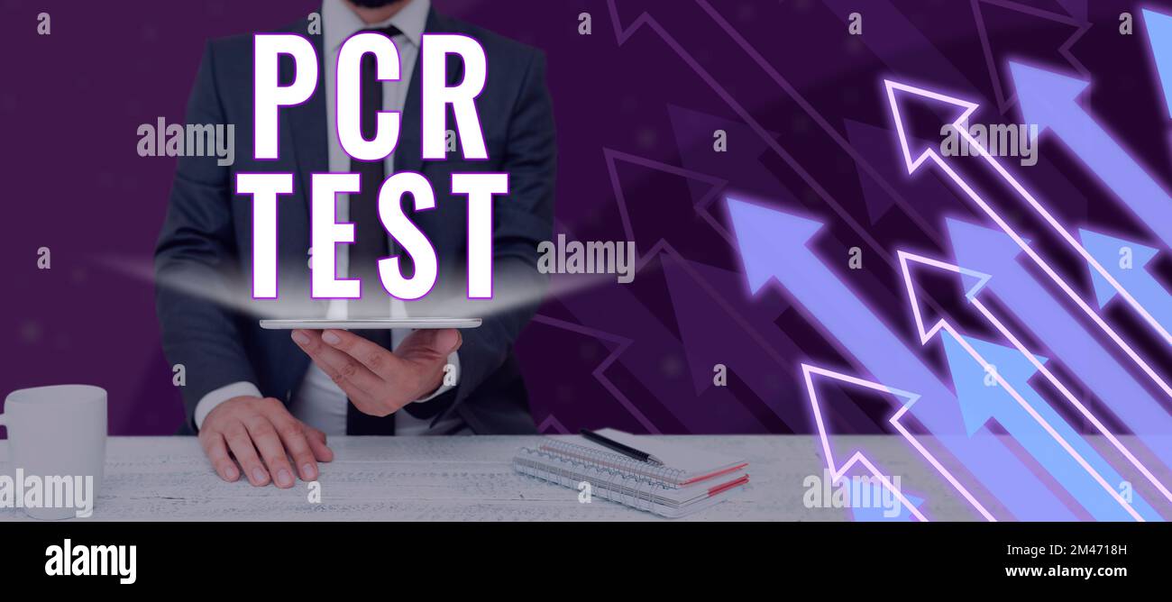 Conceptual caption Pcr Test. Business overview qualitative detection of ...