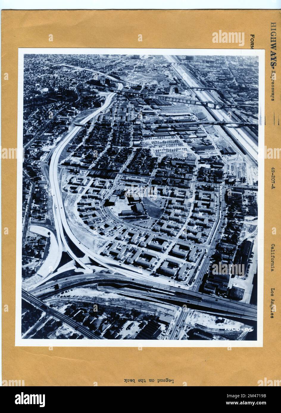 Santa Ana Freeway. Original caption: Santa Ana Freeway looking south ...