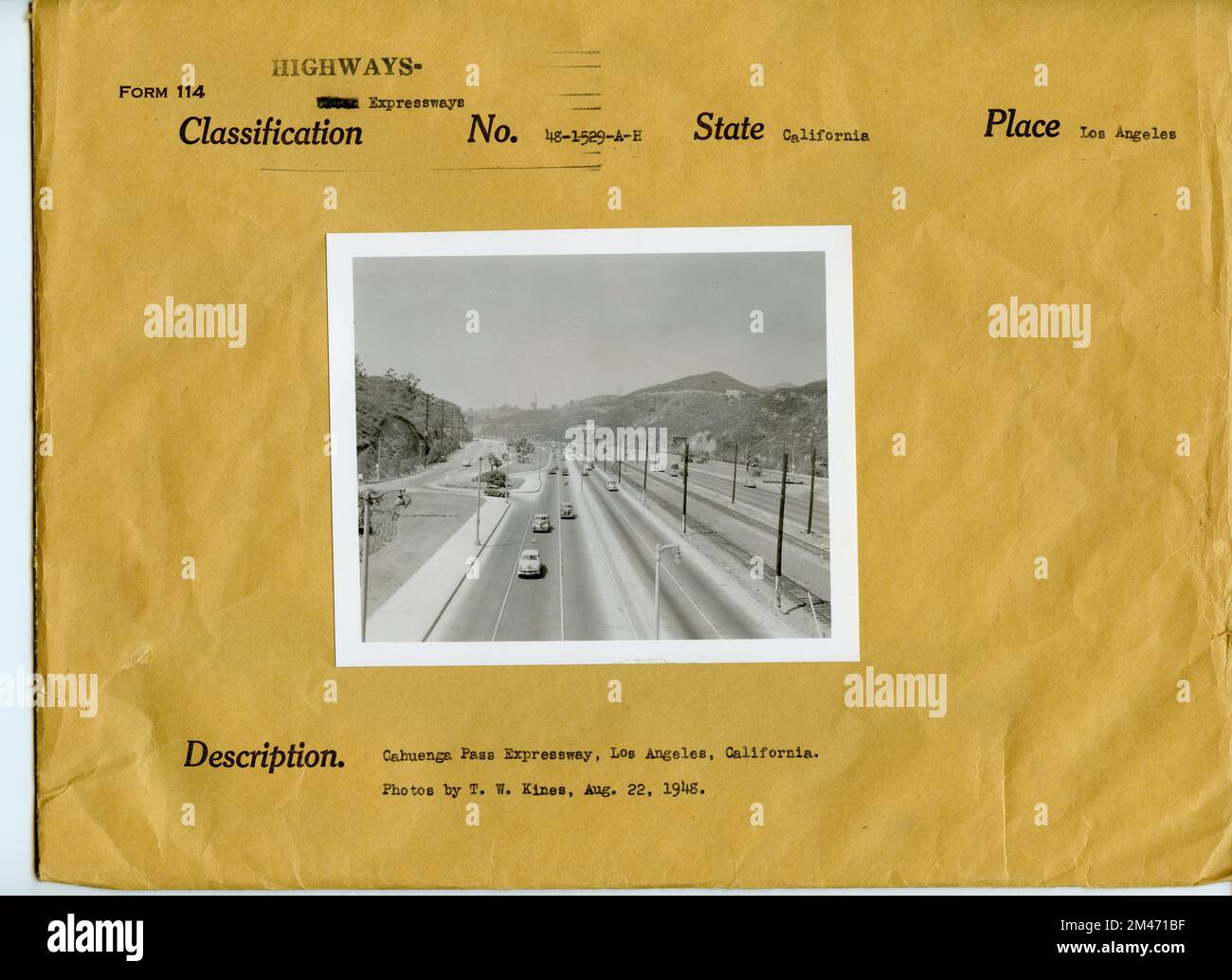 Cahuenga Pass Expressway. Original caption: Cahuenga Pass Expressway ...