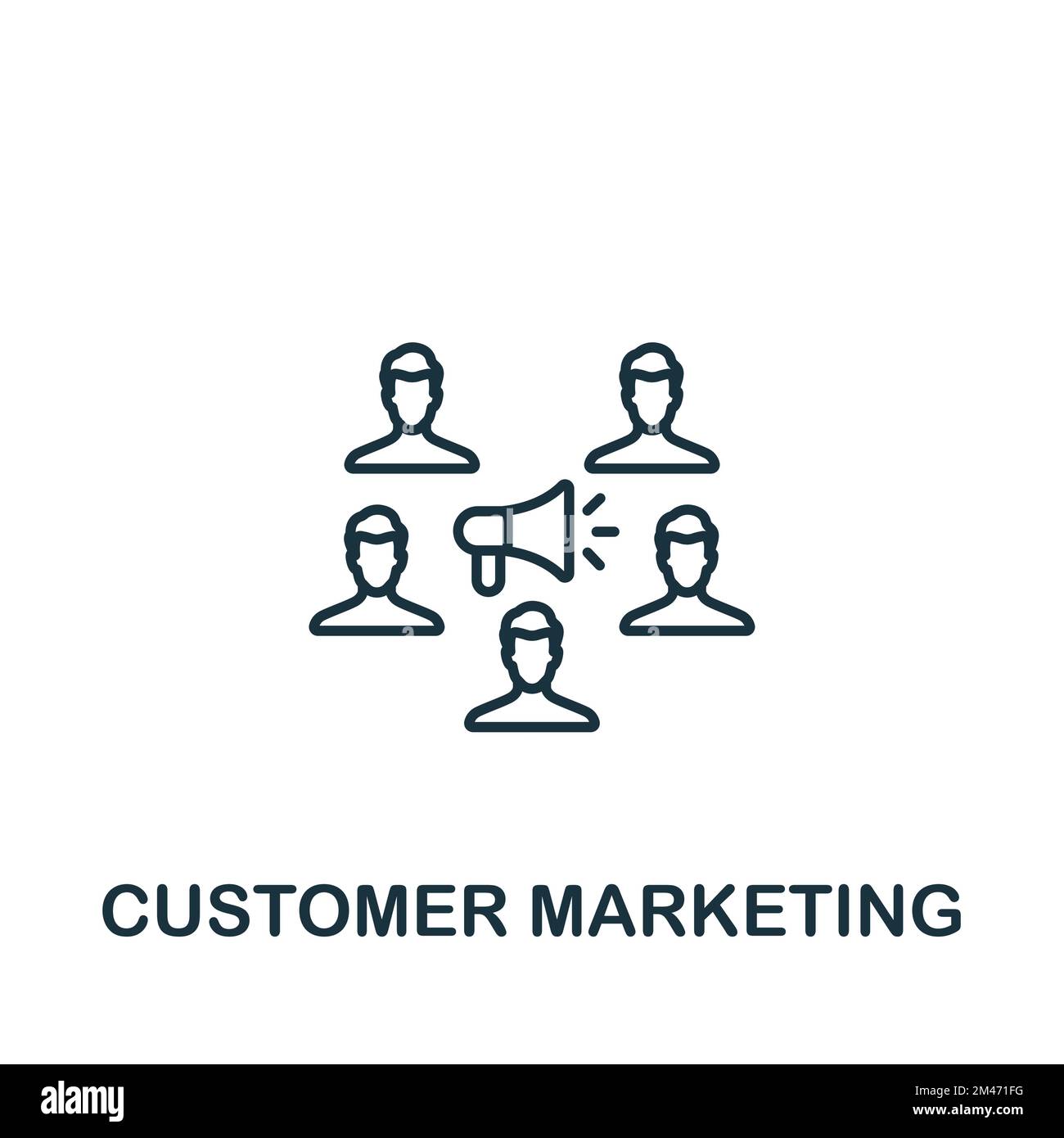 Customer Marketing icon. Monochrome simple Marketing Strategy icon for ...
