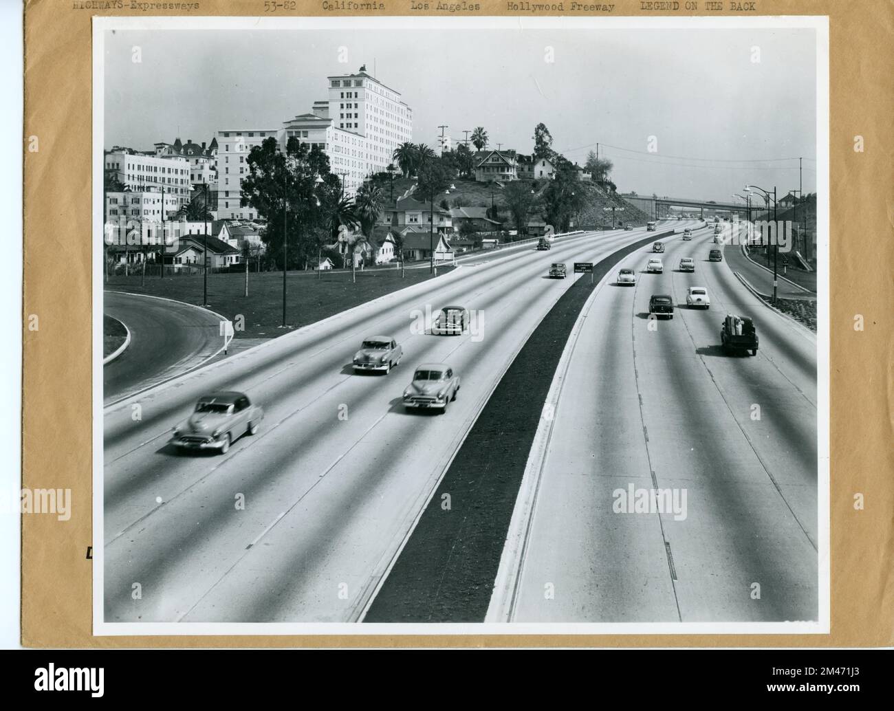 Hollywood Freeway. Original caption: Hollywood Freeway is the backbone ...
