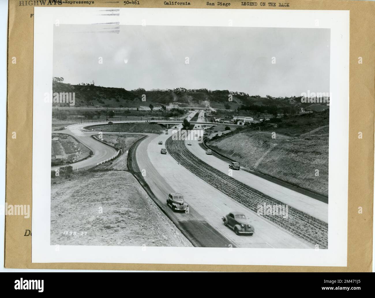 Cabrillo Freeway. Original caption: Cabrillo Freeway, looking south ...