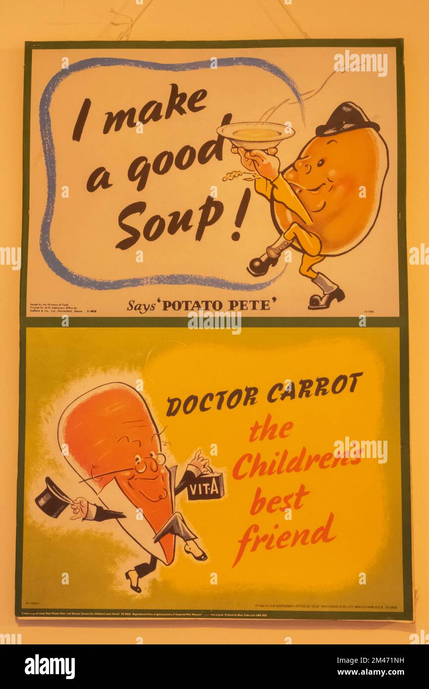 England, East Sussex, Michelham Priory, WWII Poster Promoting Vegetable ...